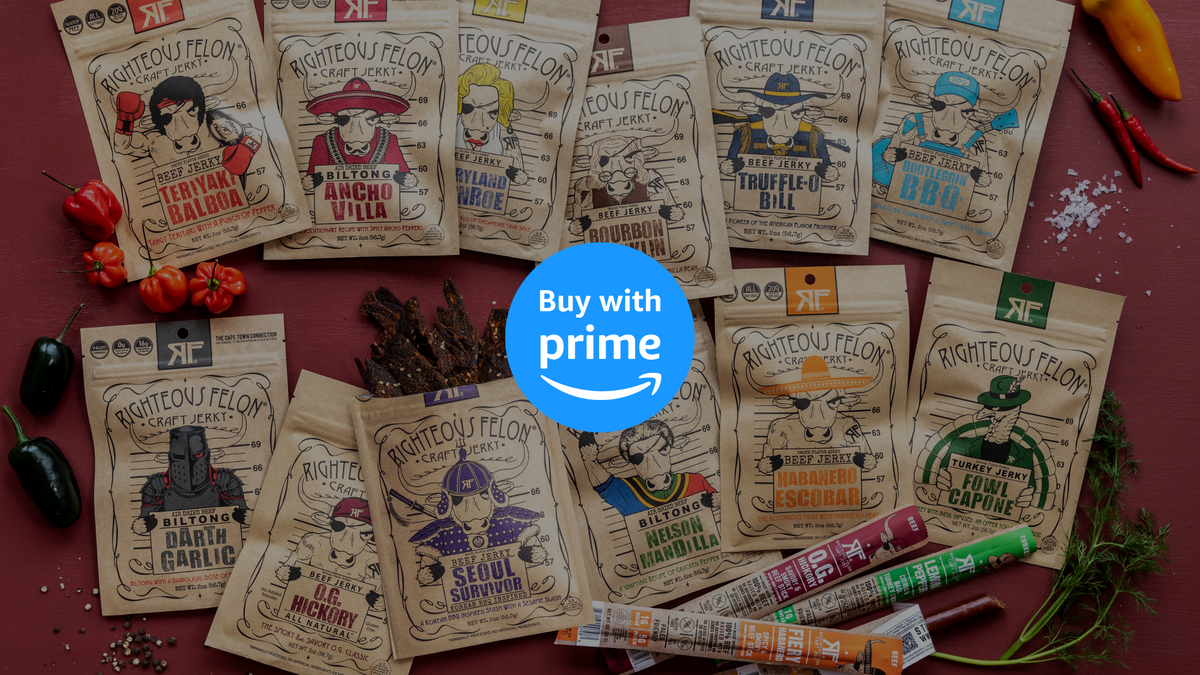 Buy with Prime – Righteous Felon Craft Jerky