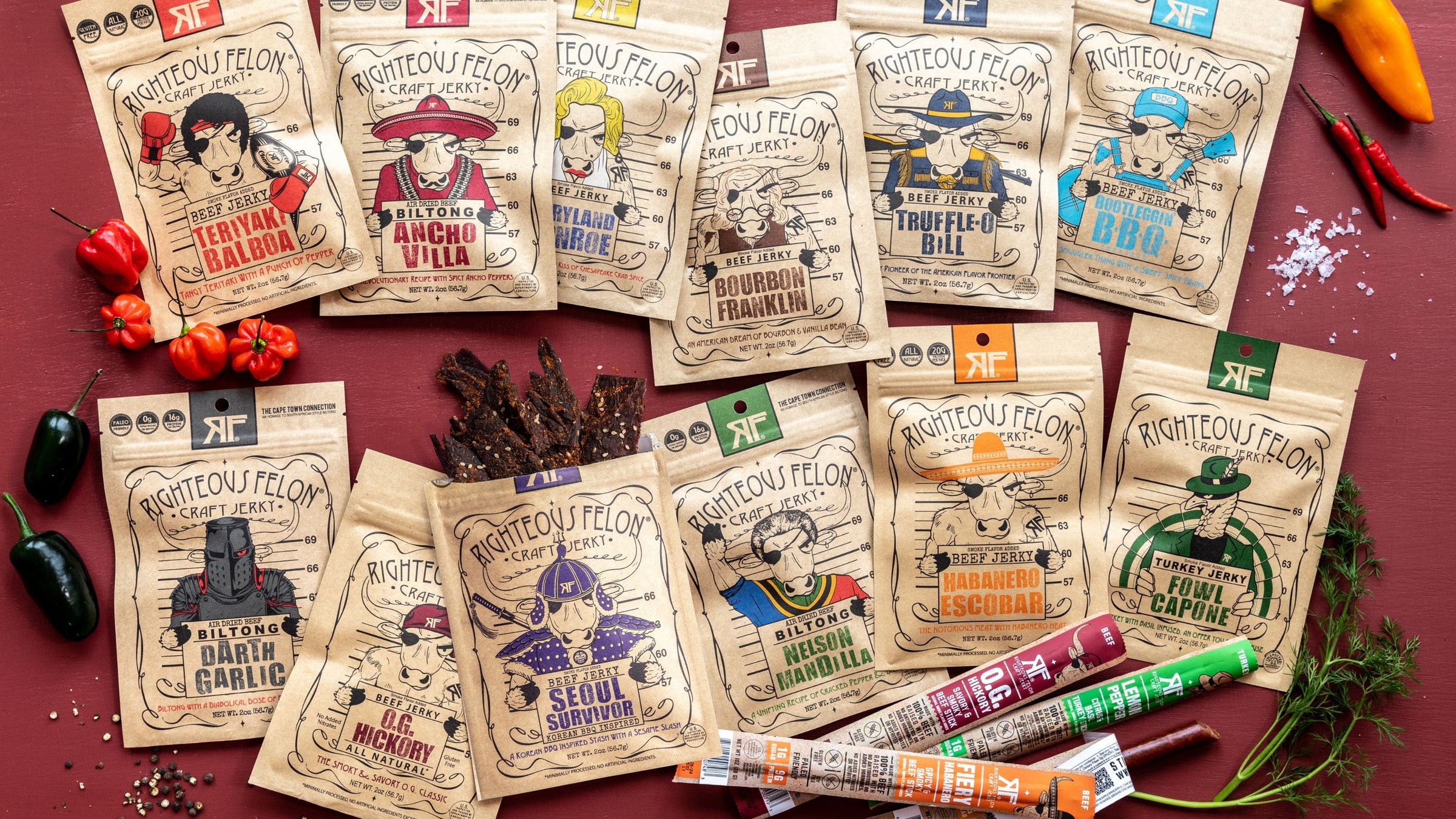 Craft Beef Jerky Company | Best Flavored Beef Jerky | Righteous Felon ...